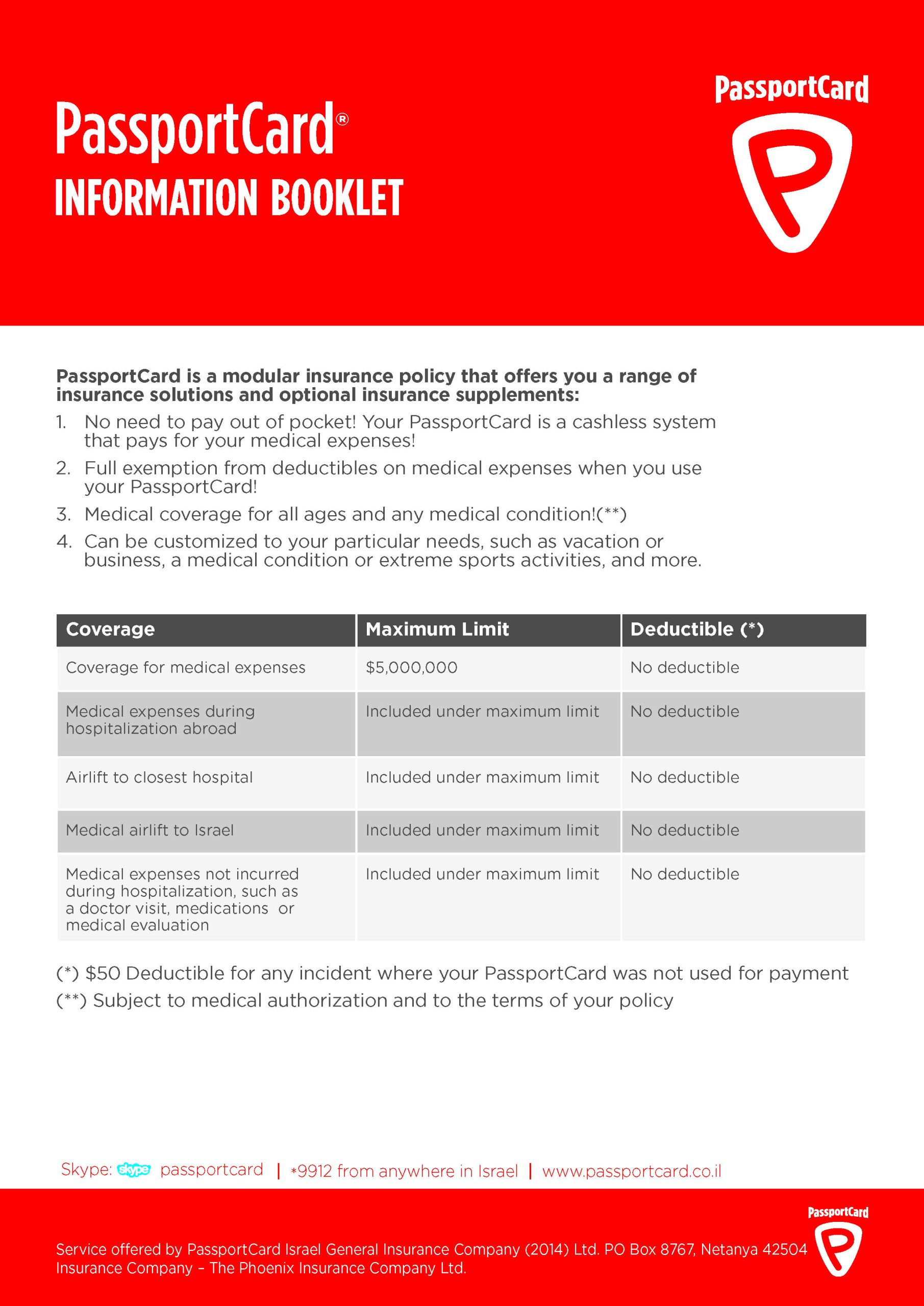 PassportCard is a modular insurance policy that offers you a range of ...